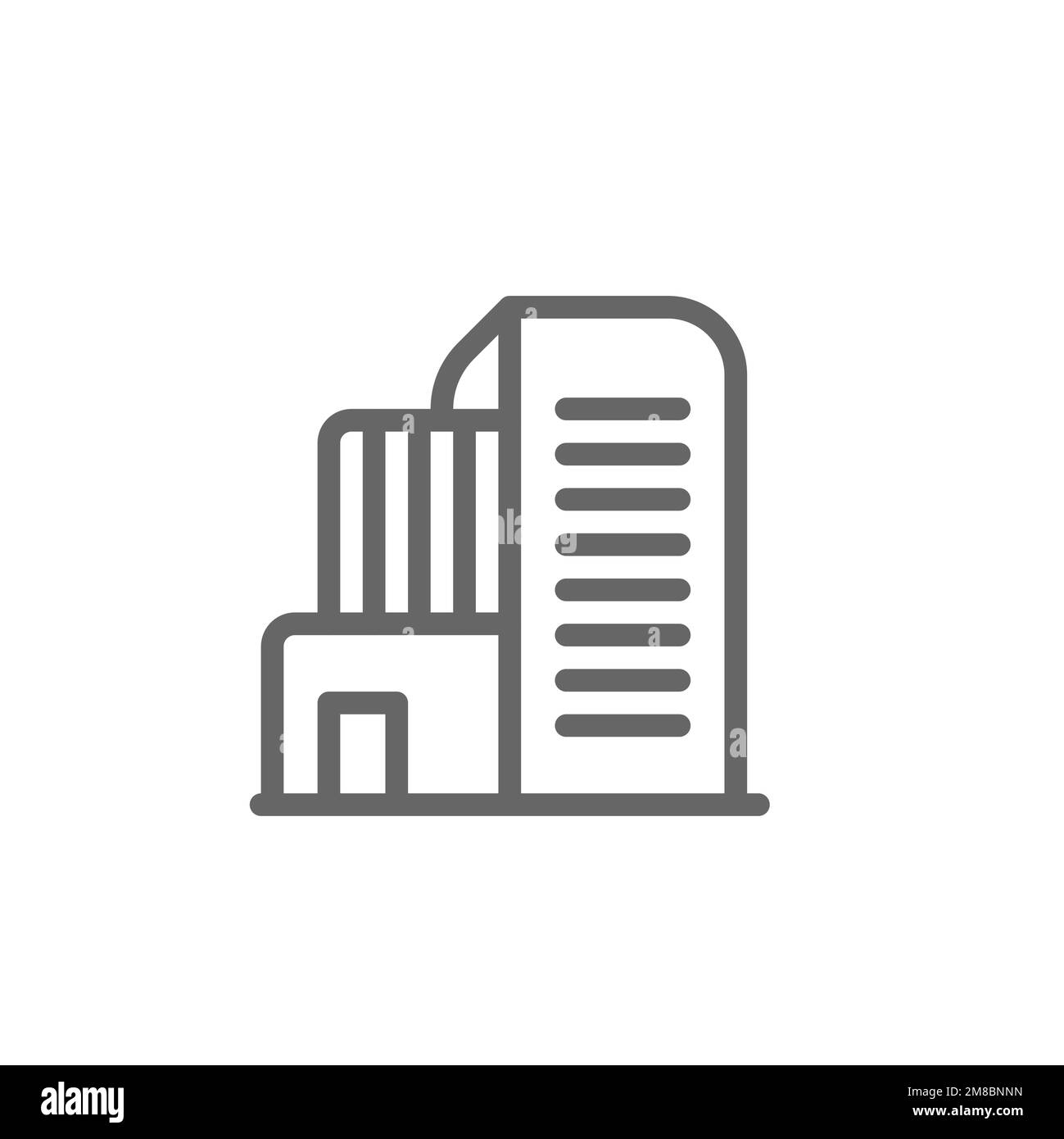 Commercial building line icon. Graphic resource template, vector ...
