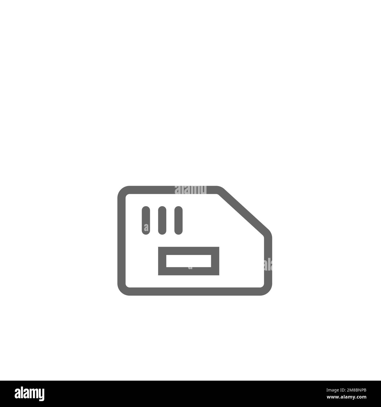 SIM card line icon, graphics resource template, vector illustration ...