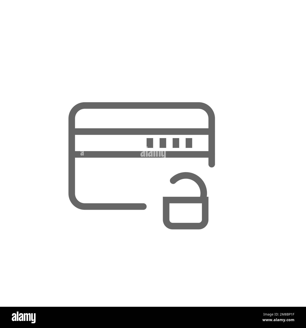 Unlock the card line icon. Graphic resource template, vector ...