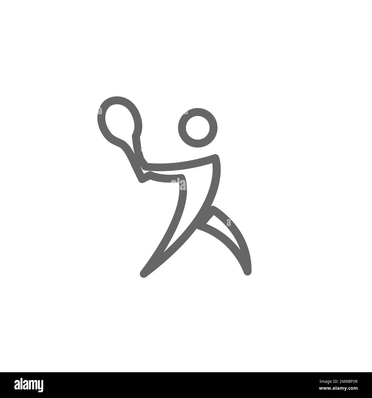 Tennis line icon, graphic resource template, vector illustration Stock ...