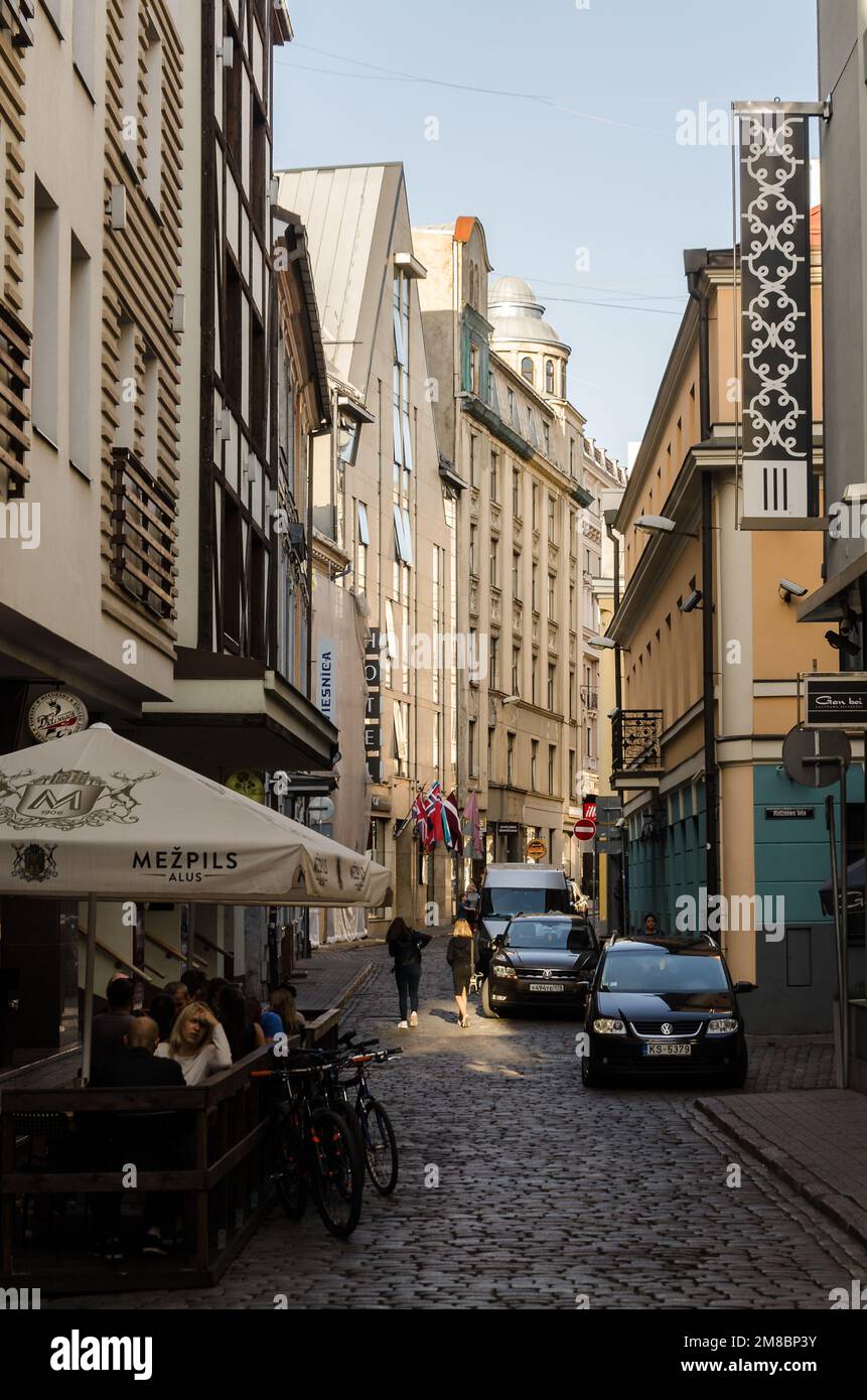 Riga streets hi-res stock photography and images - Alamy