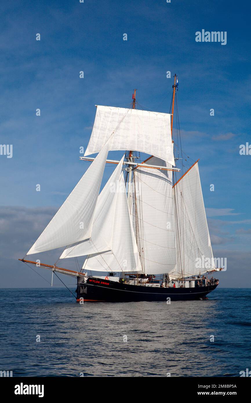 Dutch topsail schooner Wylde Swan, tall ships race, North Sea, 2010 ...