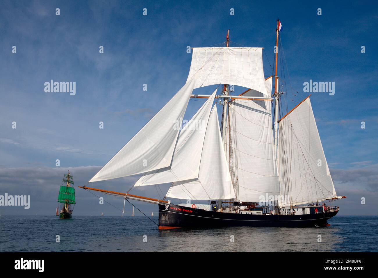 Dutch topsail schooner Wylde Swan, tall ships race, North Sea, 2010 ...