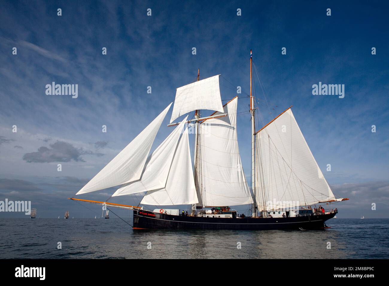 Dutch topsail schooner Wylde Swan, tall ships race, North Sea, 2010 ...