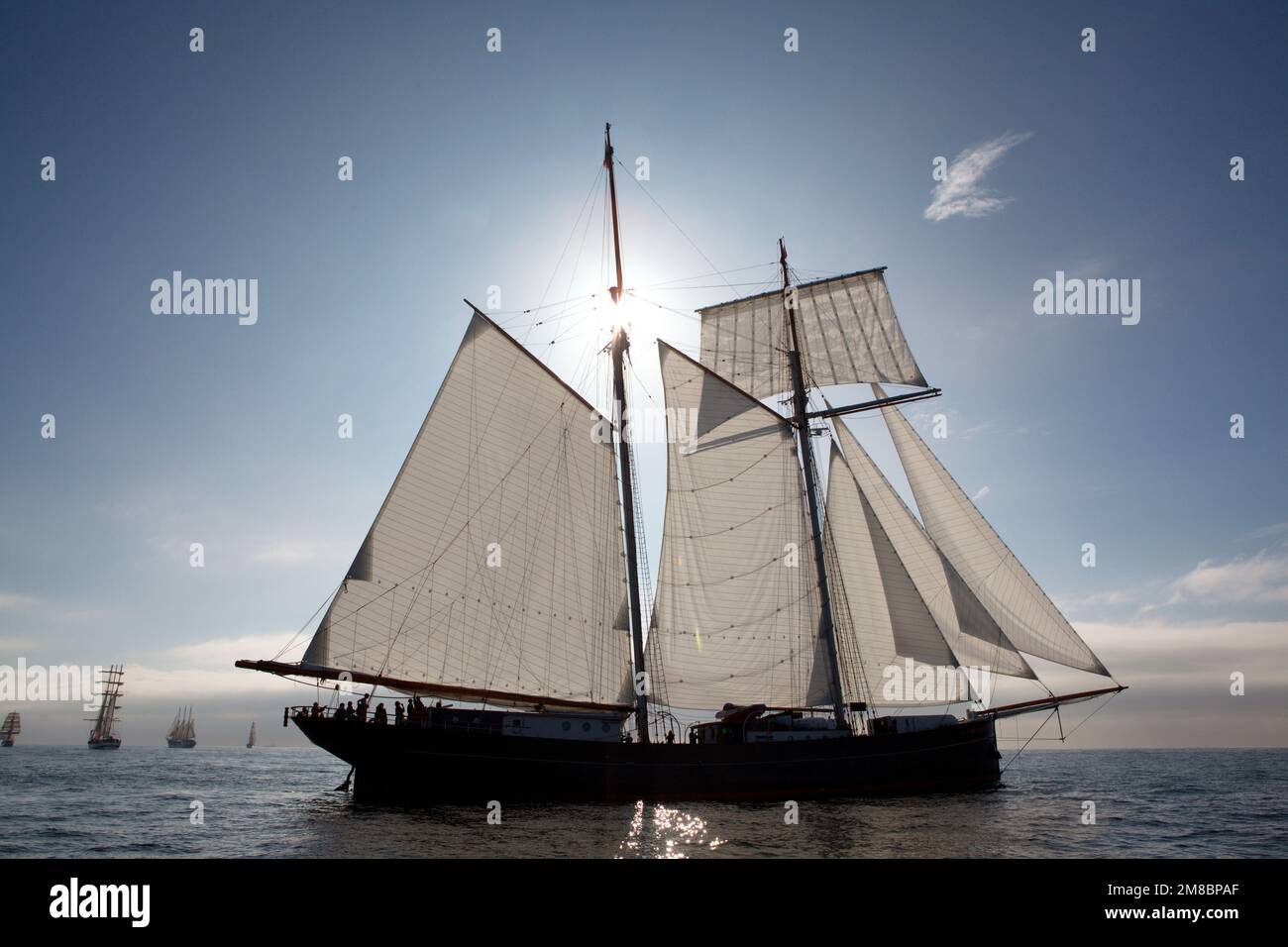 Dutch topsail schooner Wylde Swan, tall ships race, North Sea, 2010 ...