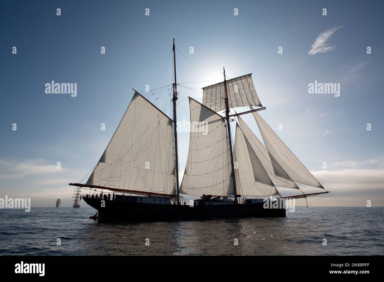 Dutch topsail schooner Wylde Swan, tall ships race, North Sea, 2010 ...