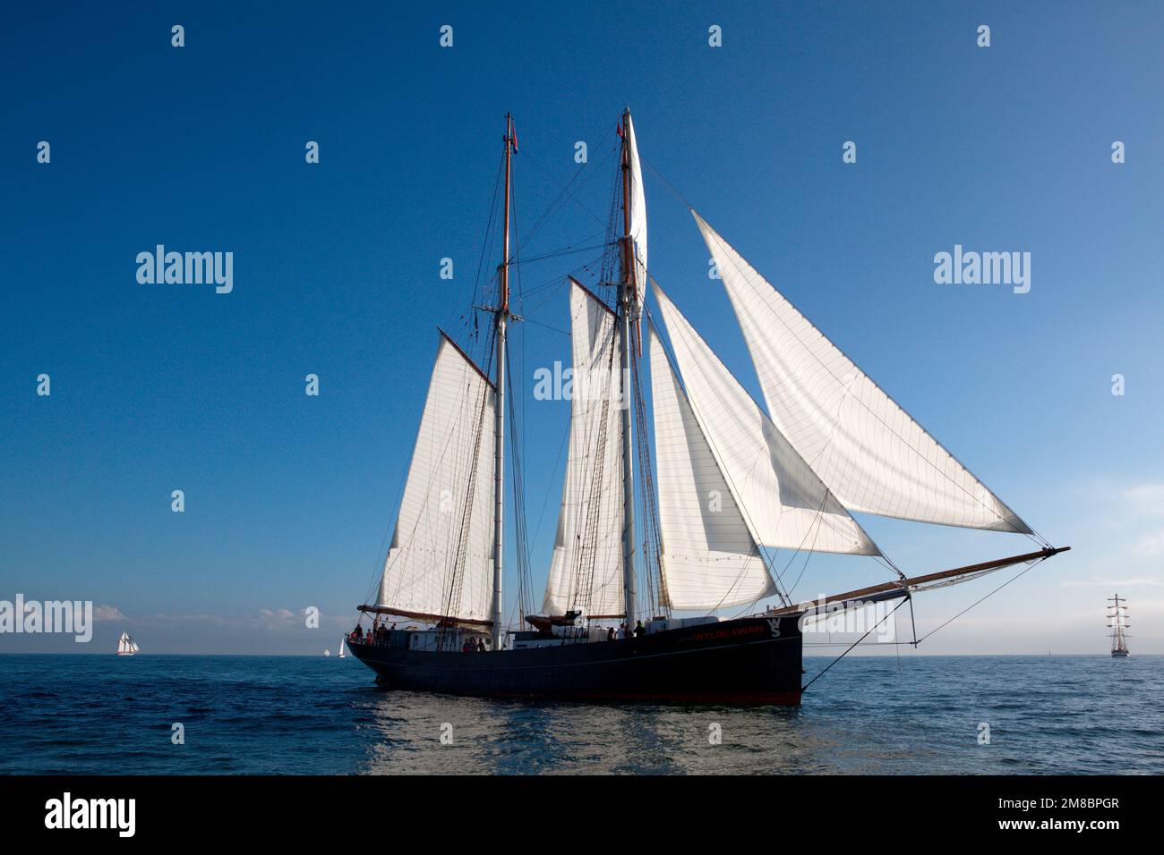 Dutch topsail schooner Wylde Swan, tall ships race, North Sea, 2010 ...