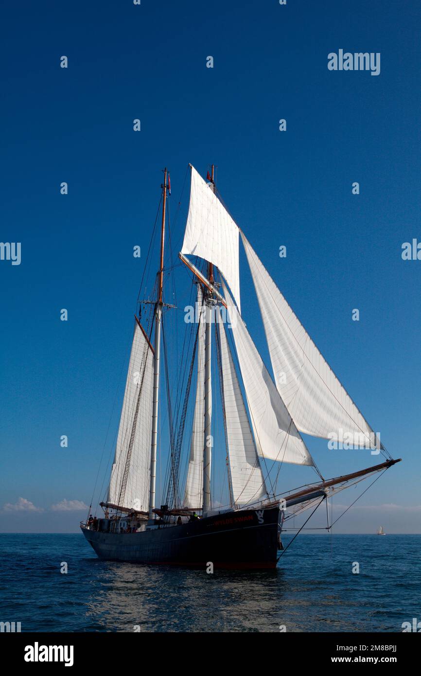 Dutch topsail schooner Wylde Swan, tall ships race, North Sea, 2010 ...