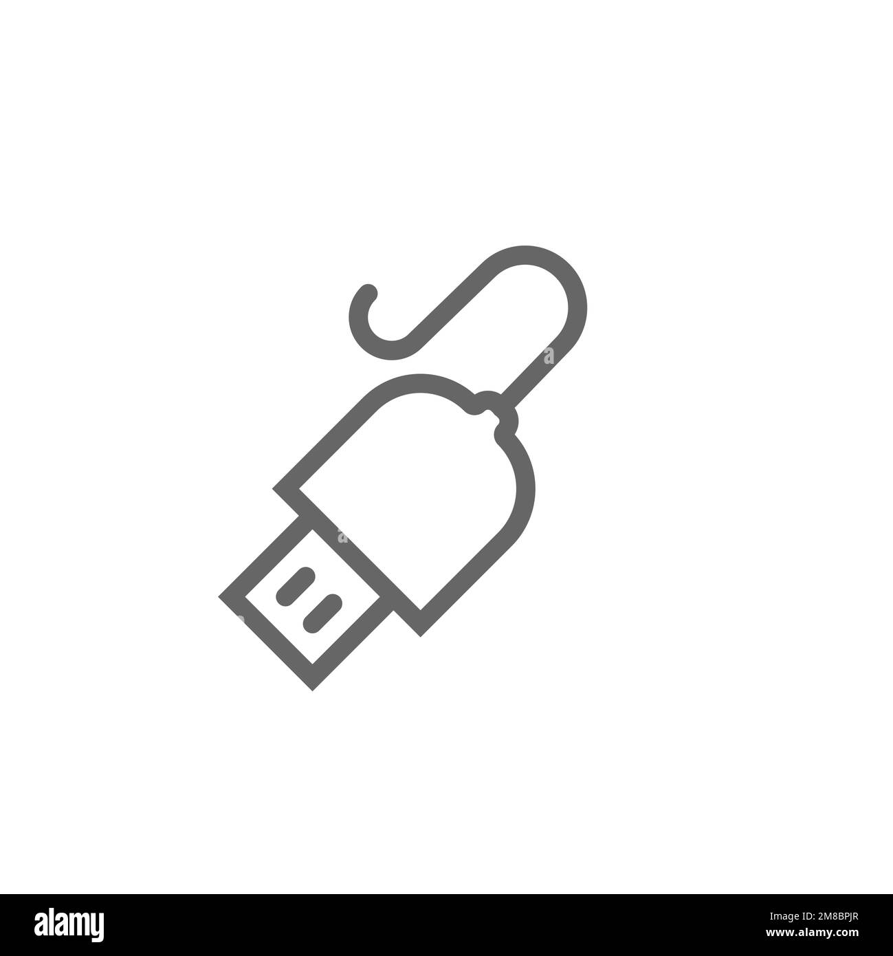 USB interface line icon, graphics resource template, vector ...