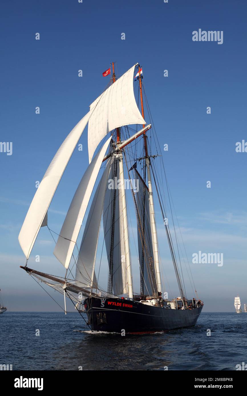 Dutch topsail schooner Wylde Swan, tall ships race, North Sea, 2010 ...