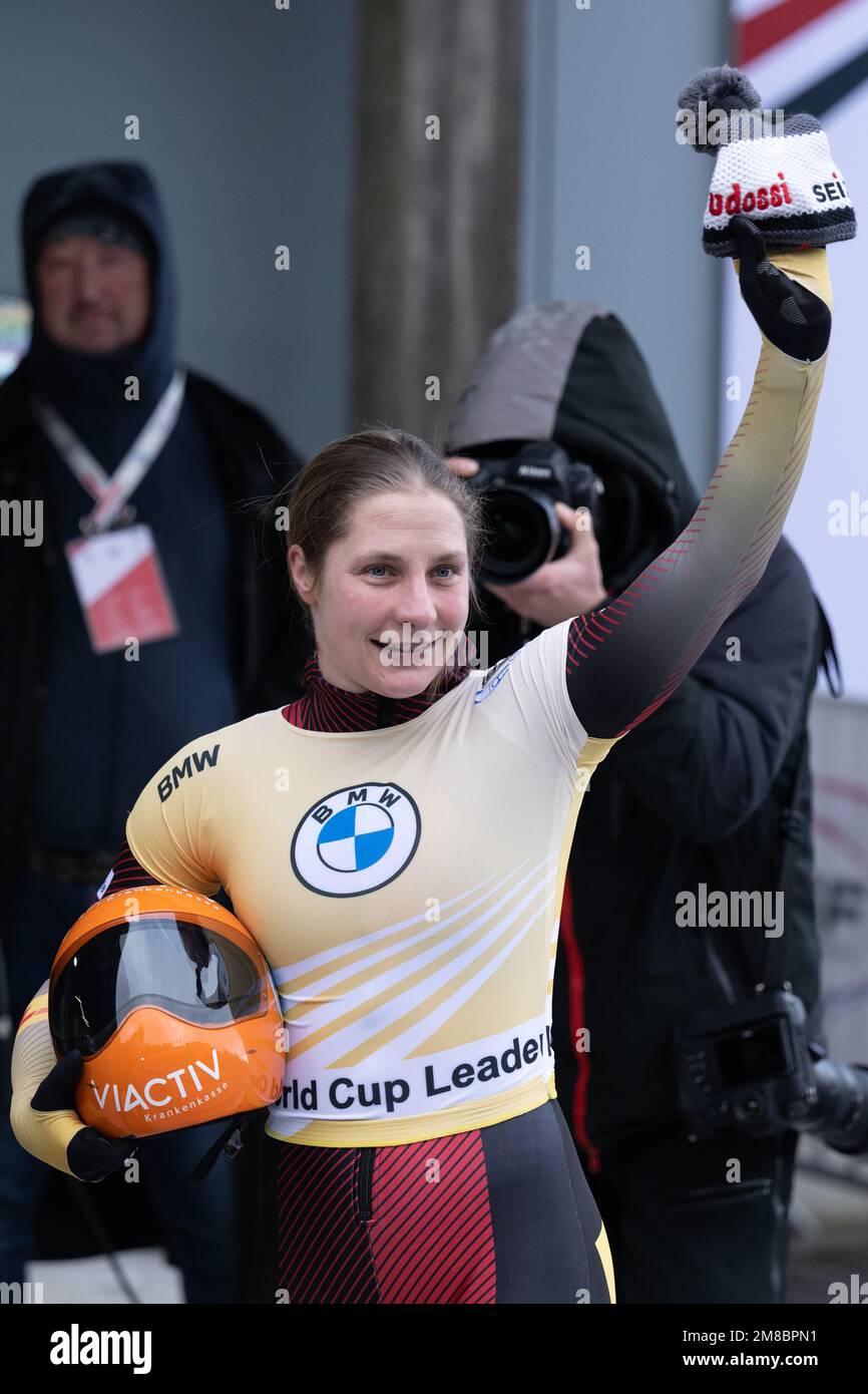Altenberg, Germany. 13th Jan, 2023. Skeleton, World Cup, women, 2nd run ...