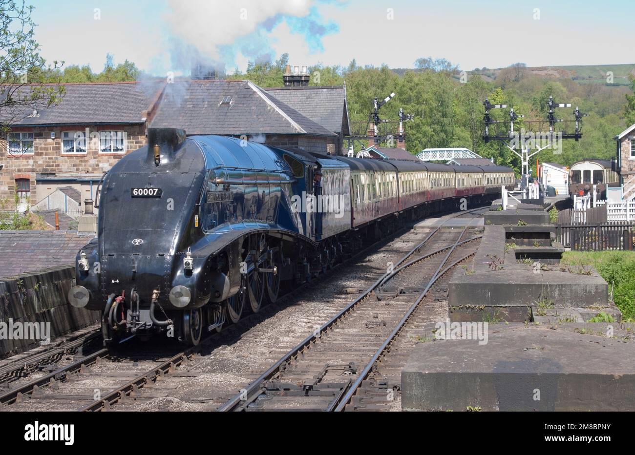 An old iconic steam train in North Yorkshire England Stock Photo - Alamy