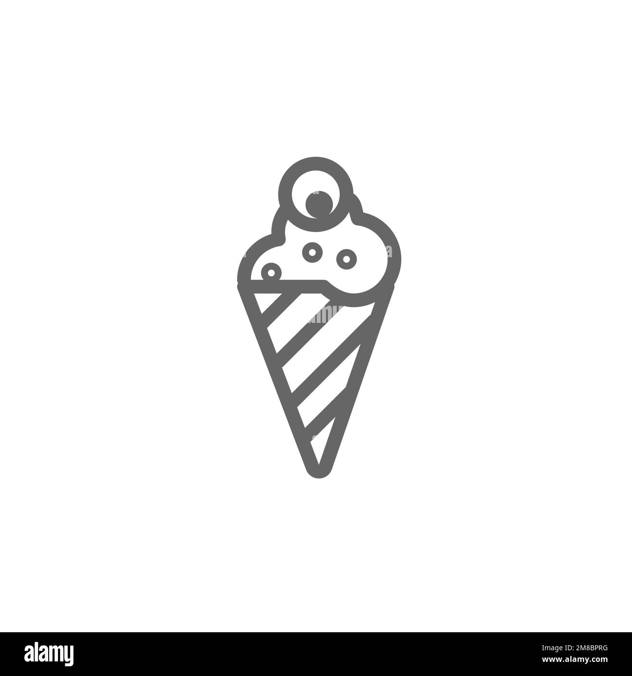 Ice cream line icon, graphic resource template, vector illustration ...
