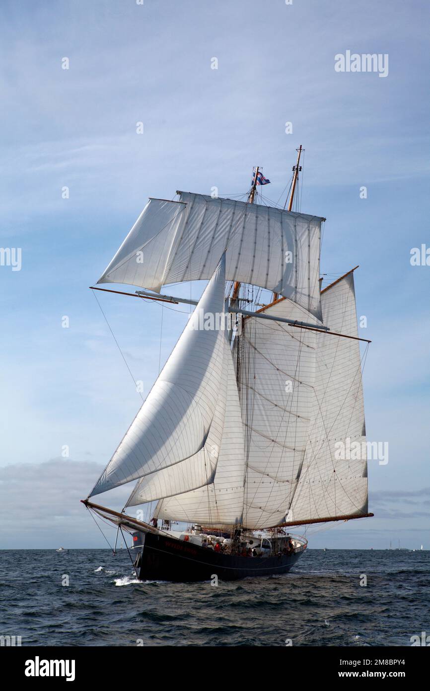 Dutch topsail schooner Wylde Swan, Stavanger race start, 2011 Stock ...