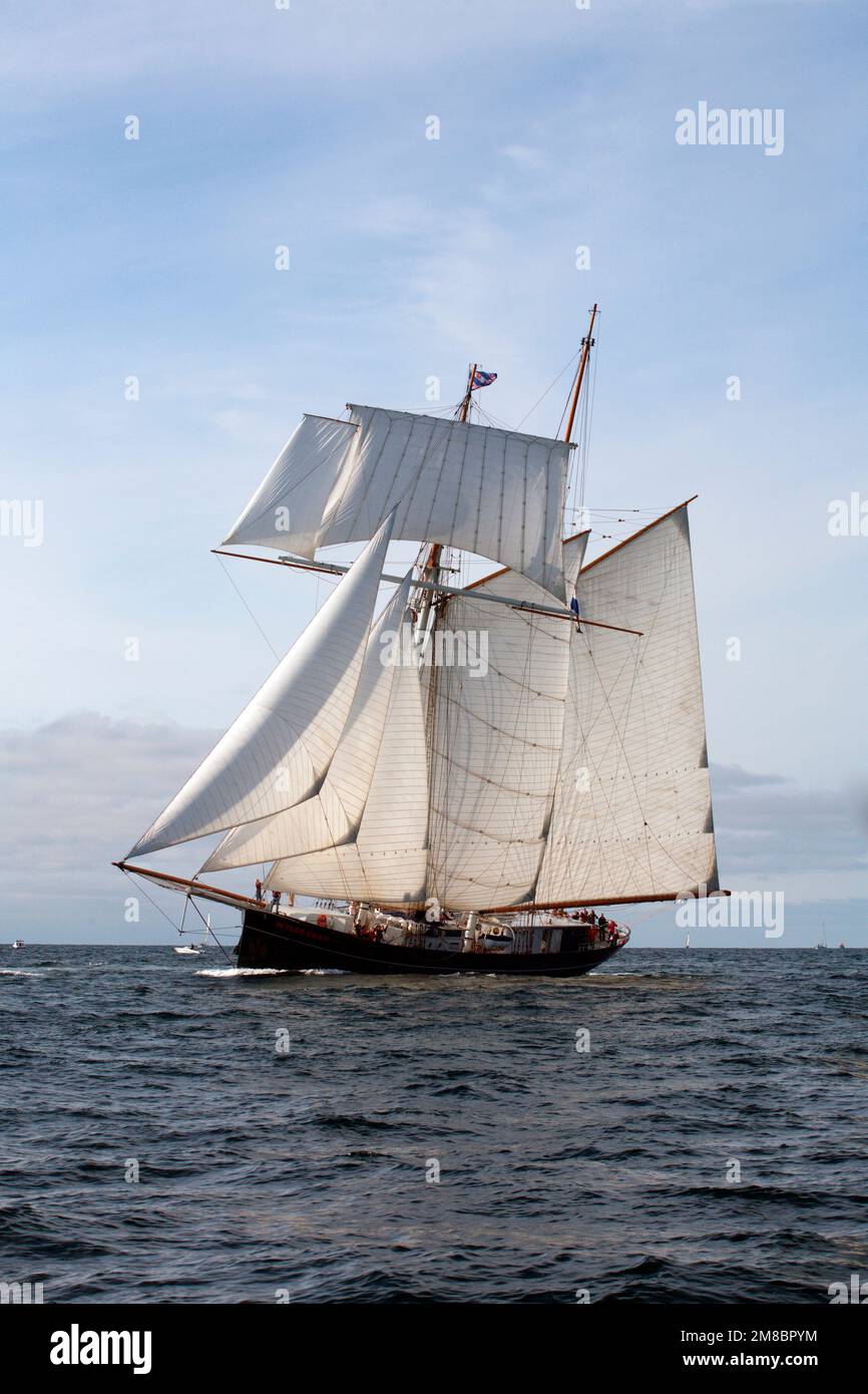 Dutch topsail schooner Wylde Swan, Stavanger race start, 2011 Stock ...