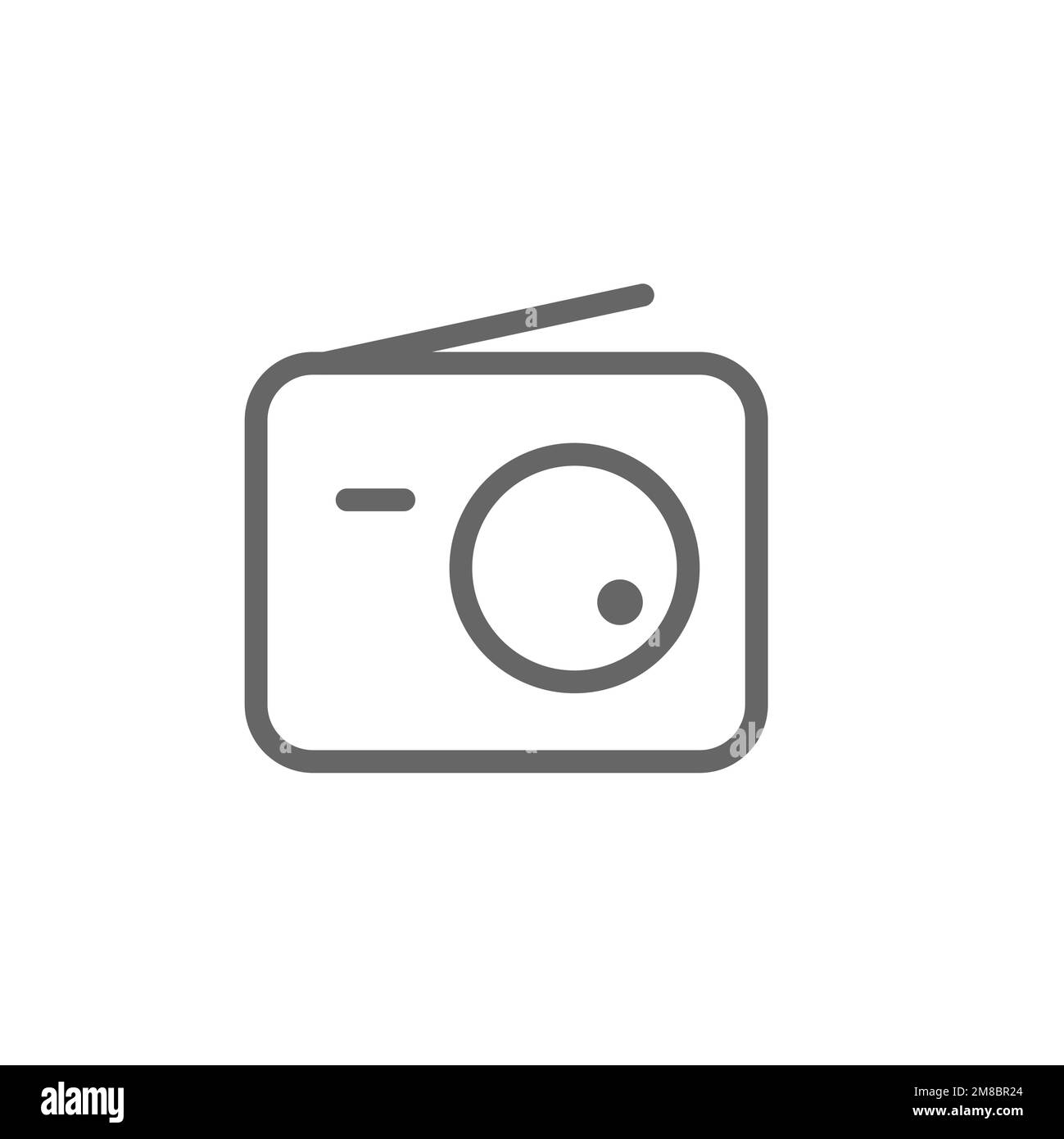 Radio line icon. Graphic resource template, vector illustration Stock ...