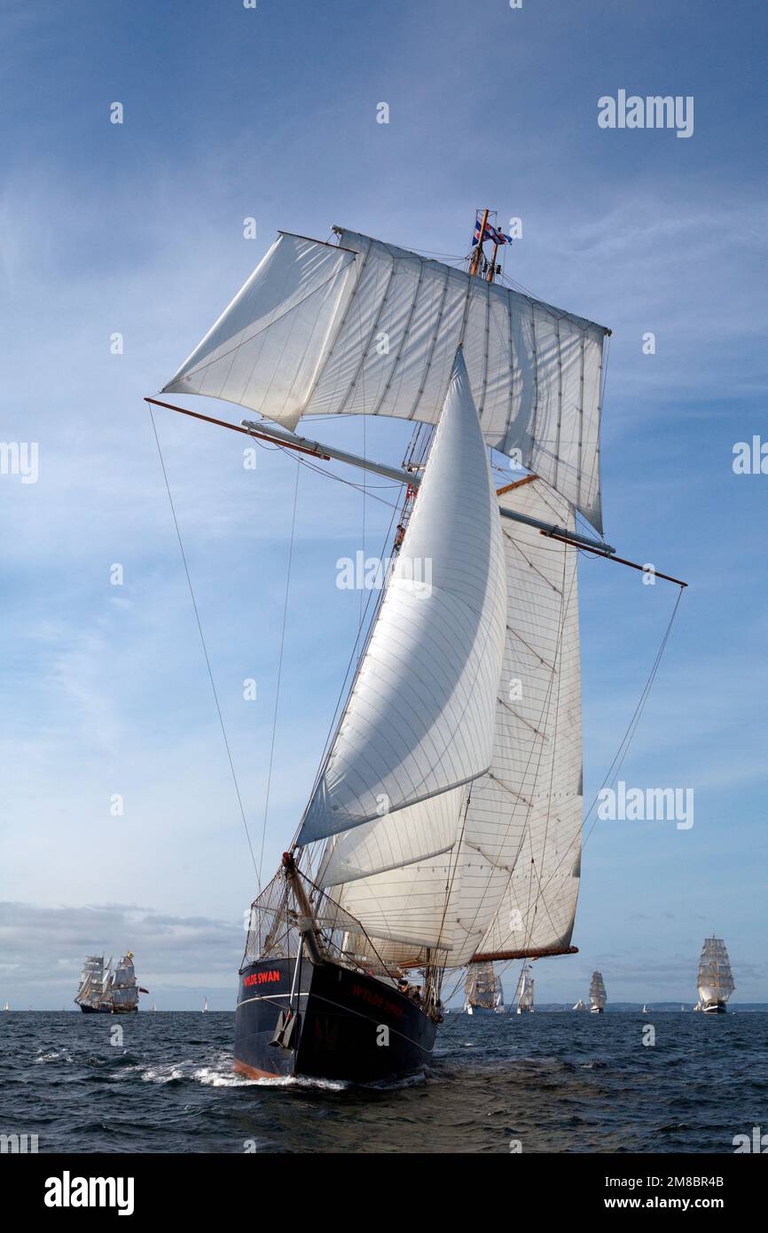 Dutch topsail schooner Wylde Swan, Stavanger race start, 2011 Stock ...