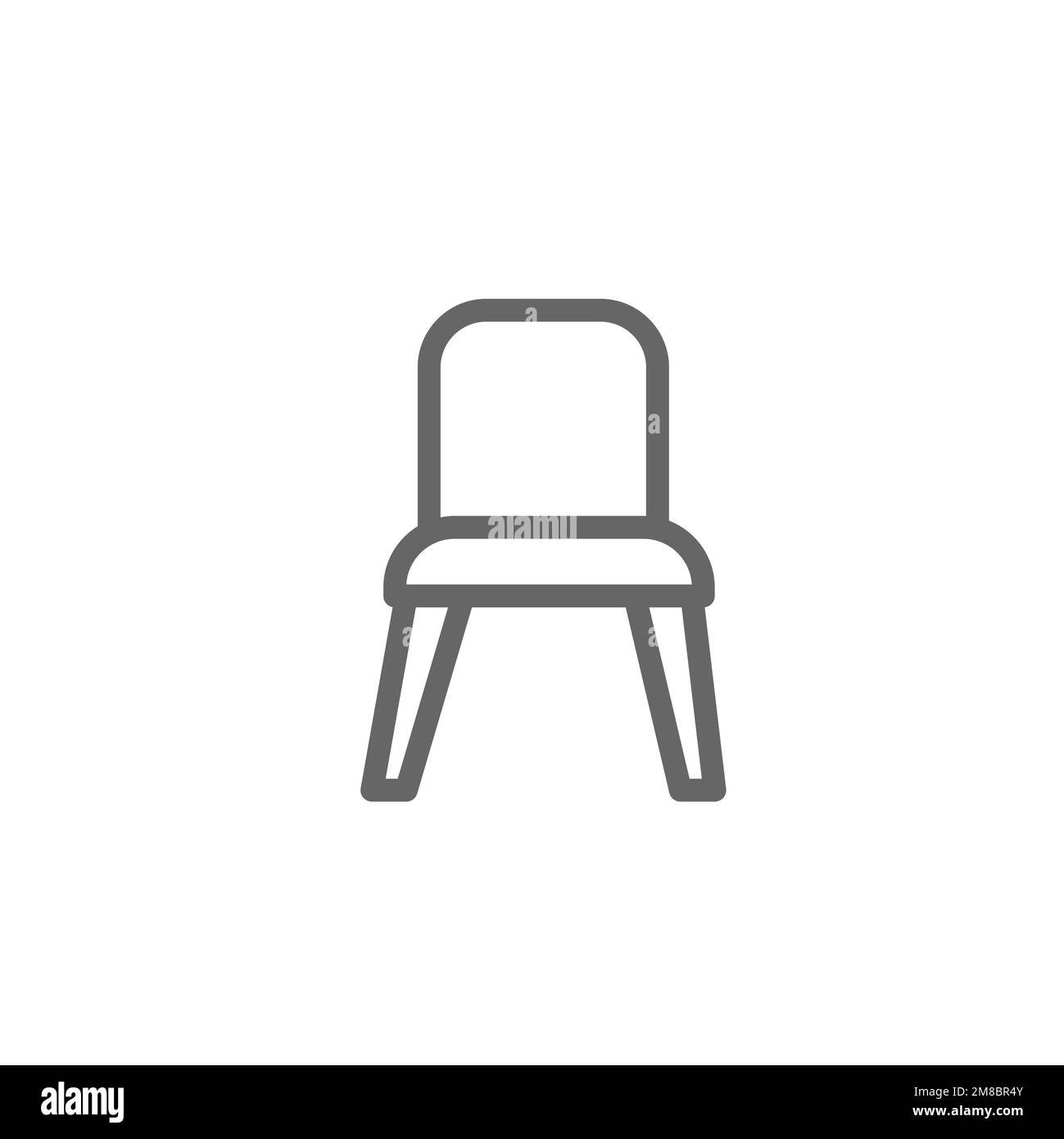 Dining chair line icon. Graphic resource template, vector illustration ...