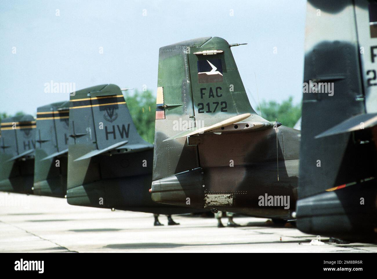 Colombian A-37B and U.S. OA-37B Dragonfly aircraft sit on the flight ...