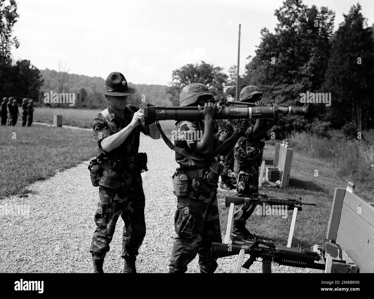 ROTC trainees prepare to use M-136 light anti-armor weapons on a range ...