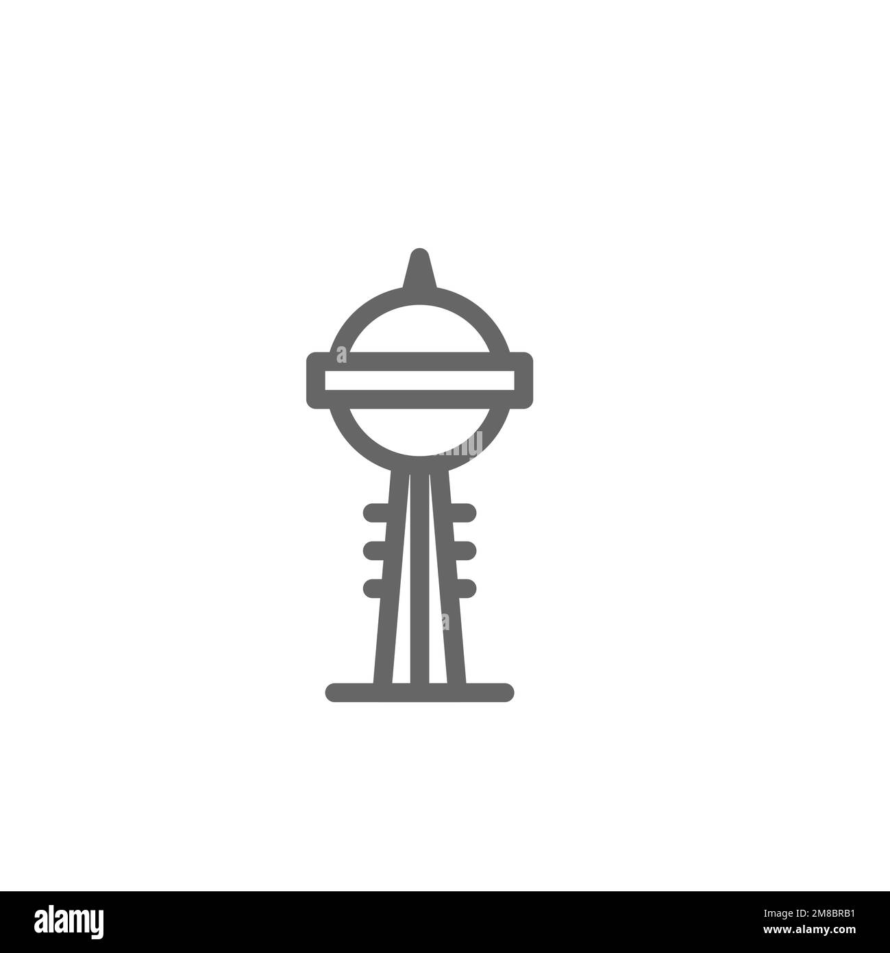 Water storage tower line icon. Graphic resource template, vector ...