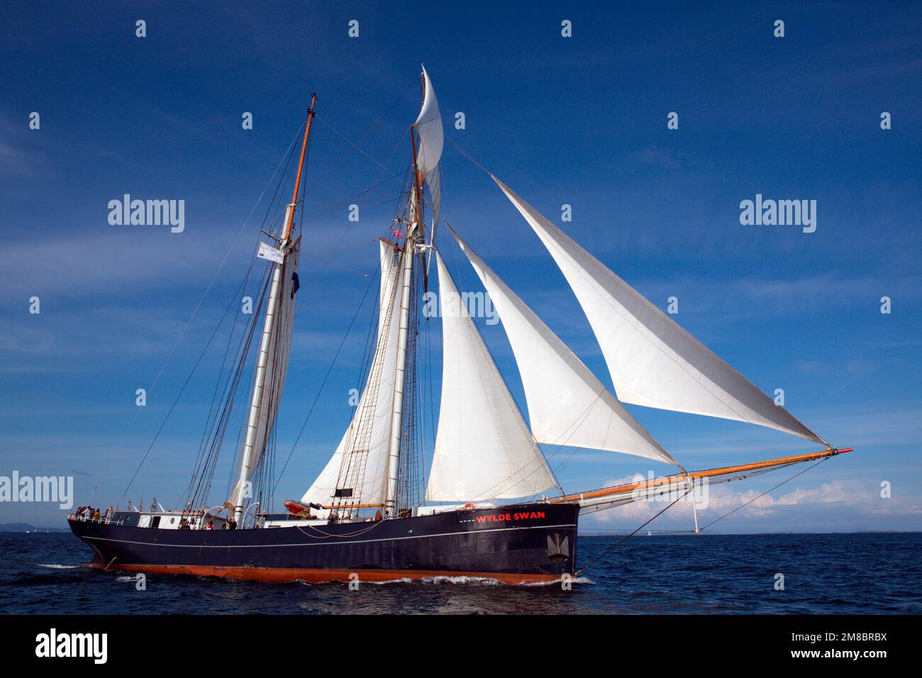 Dutch topsail schooner Wylde Swan, Stavanger race start, 2011 Stock ...