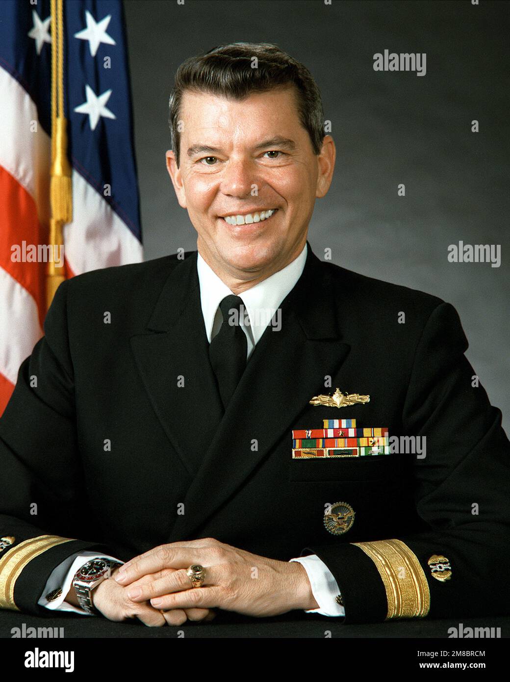 RADM (lower half) William L. Schachte, USN(uncovered). Country: Unknown Stock Photo - Alamy
