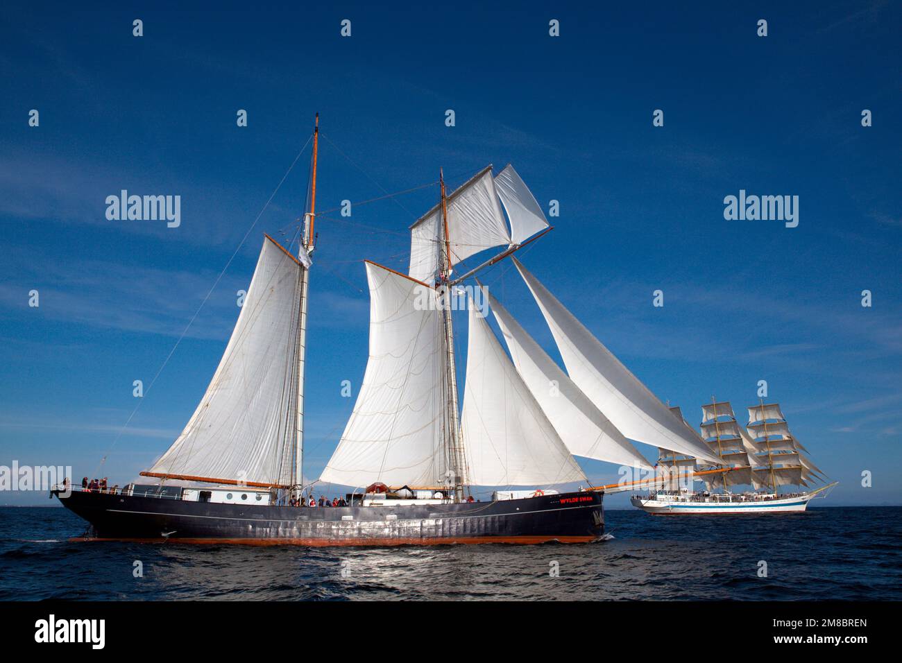Dutch topsail schooner Wylde Swan, Stavanger race start, 2011 Stock ...