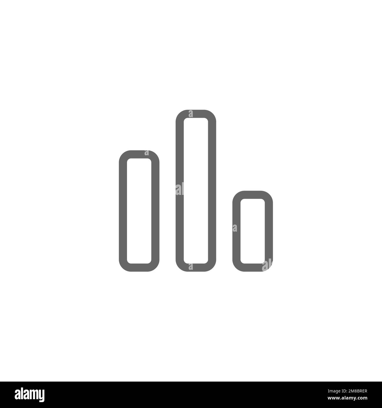 Bar chart line icon, graphic resource template, vector illustration ...