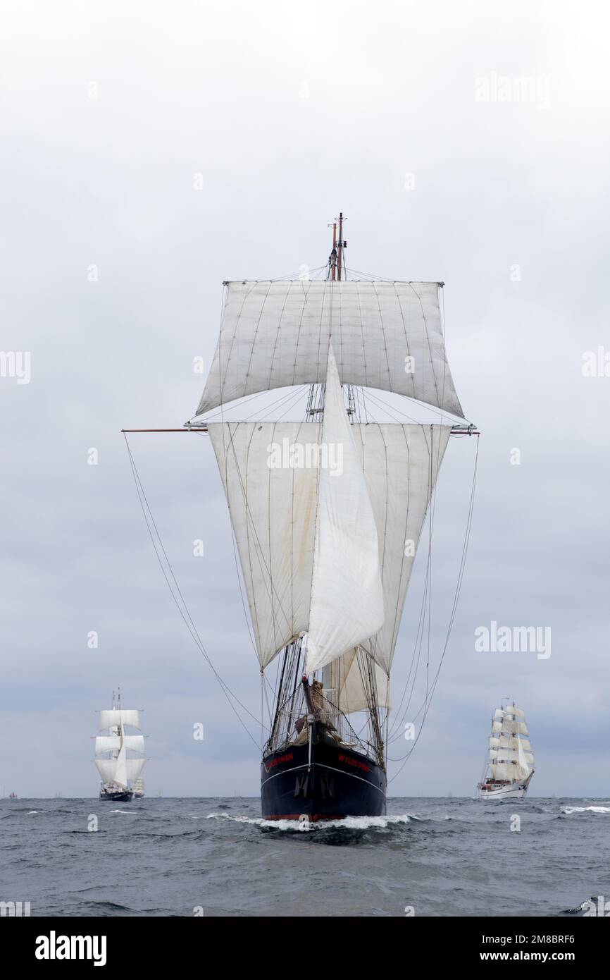 Dutch topsail schooner Wylde Swan, Kristiansand race start, 2015 Stock ...