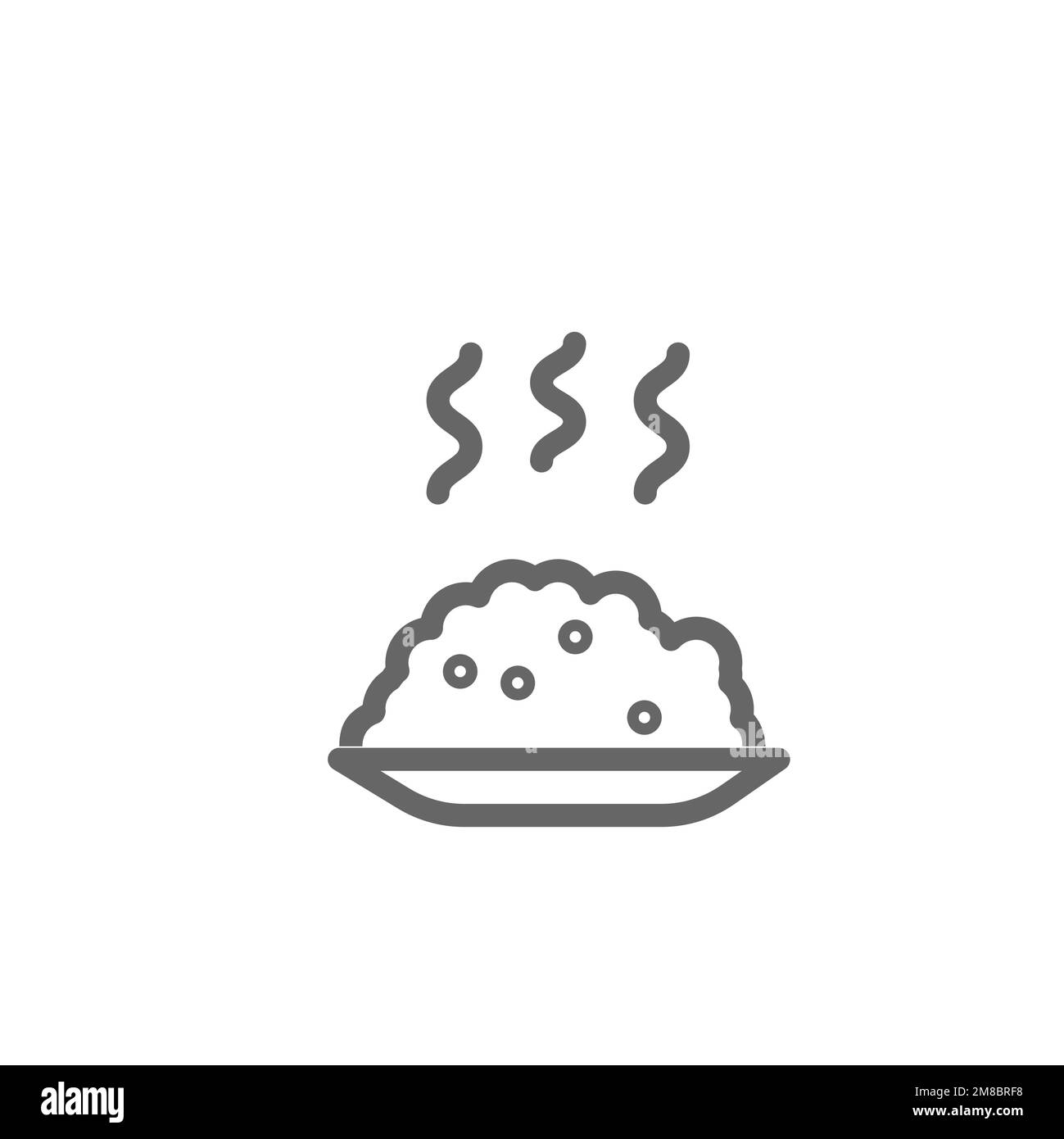Fried rice line icon, graphic resource template, vector illustration ...