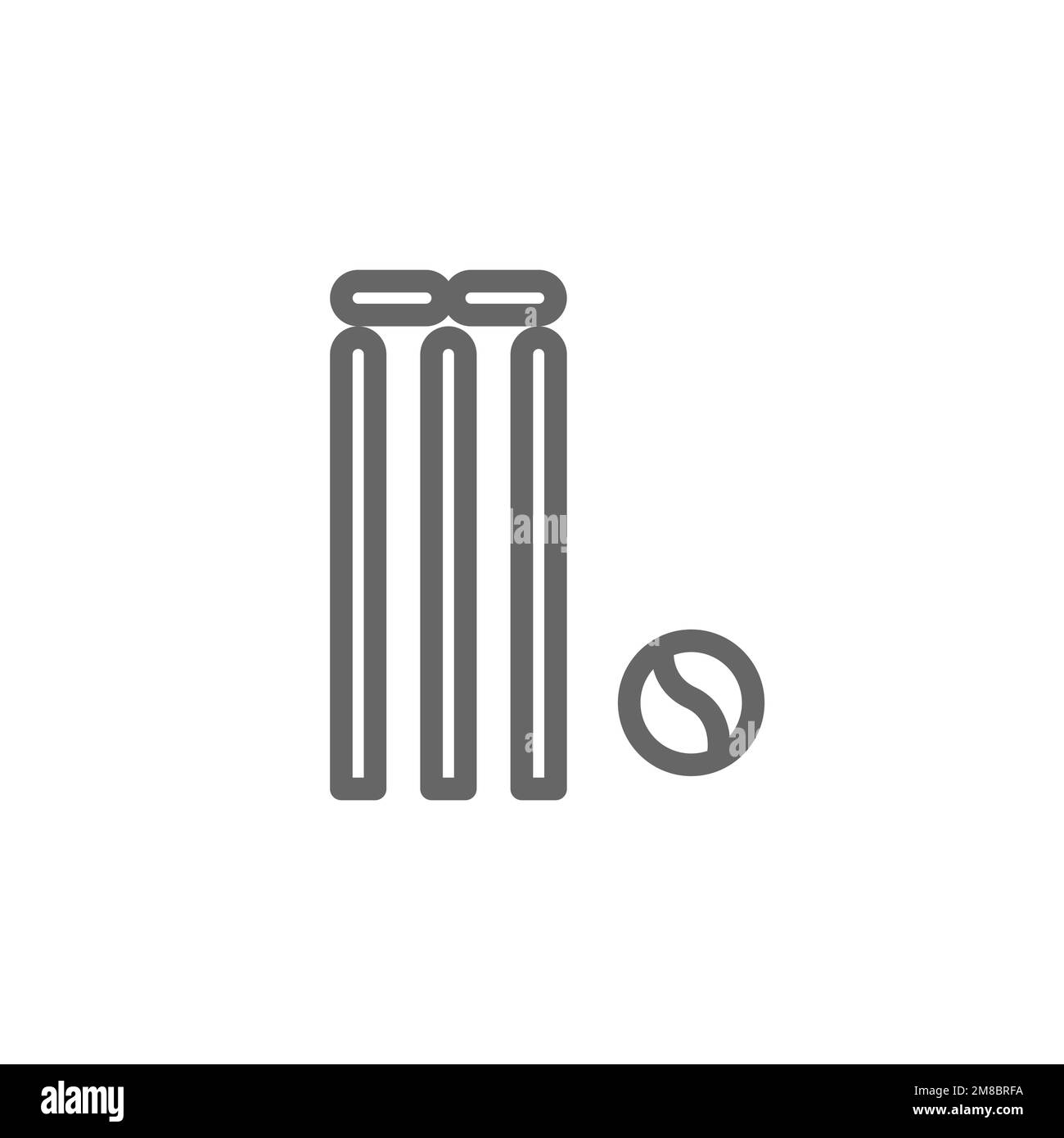 Cricket line icon, graphic resource template, vector illustration Stock ...