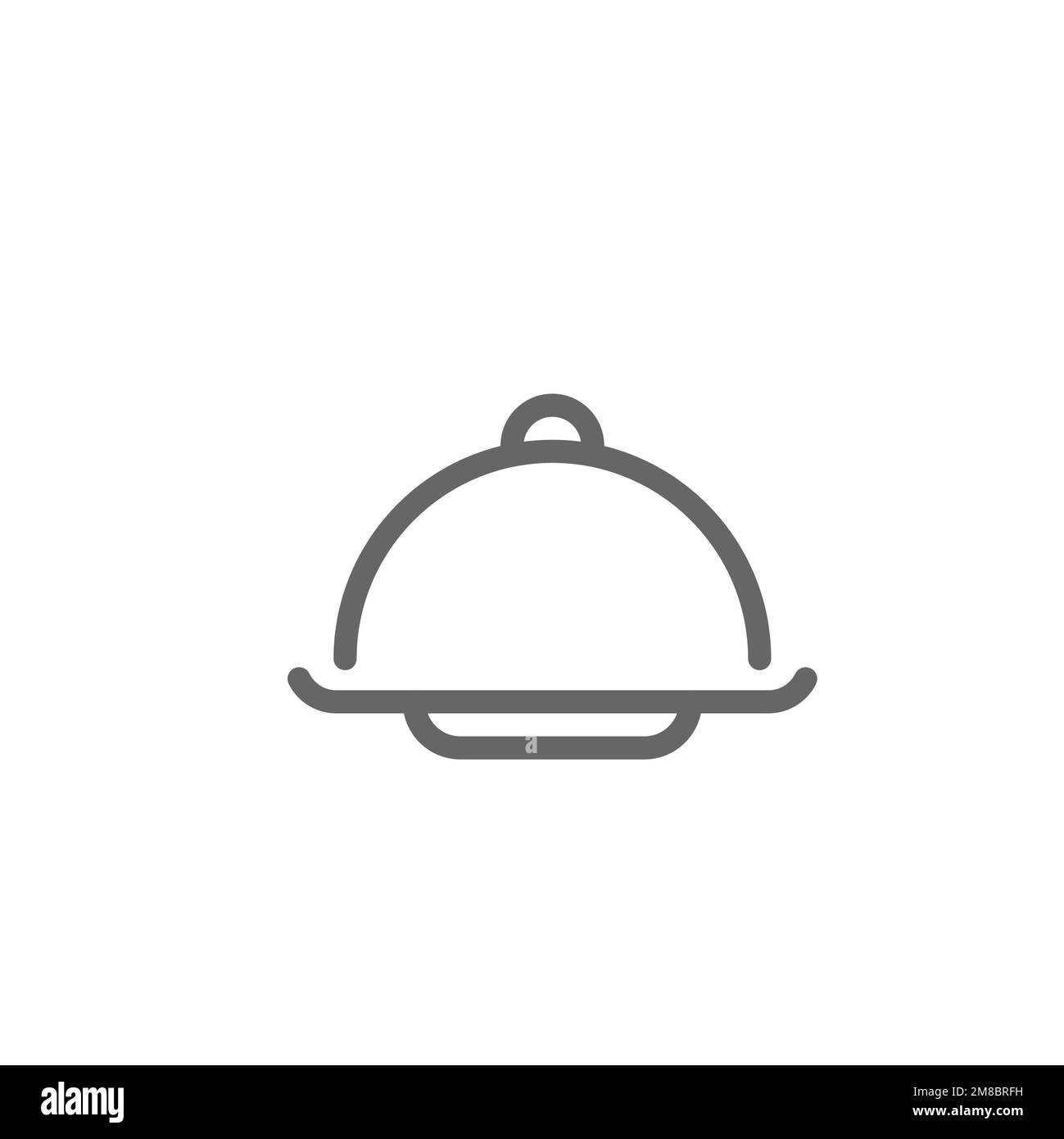 Food tray line icon, graphic resource template, vector illustration ...