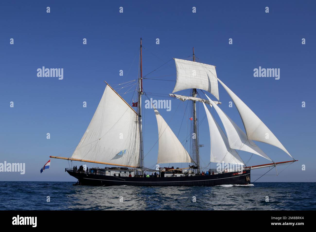 Dutch Topsail schooner Wylde Swan, Torbay race start, 2017 Stock Photo ...