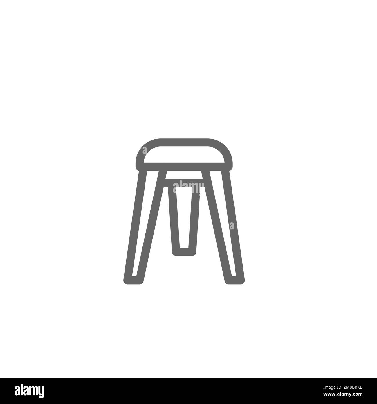 Stool line icon. Graphic resource template, vector illustration Stock ...