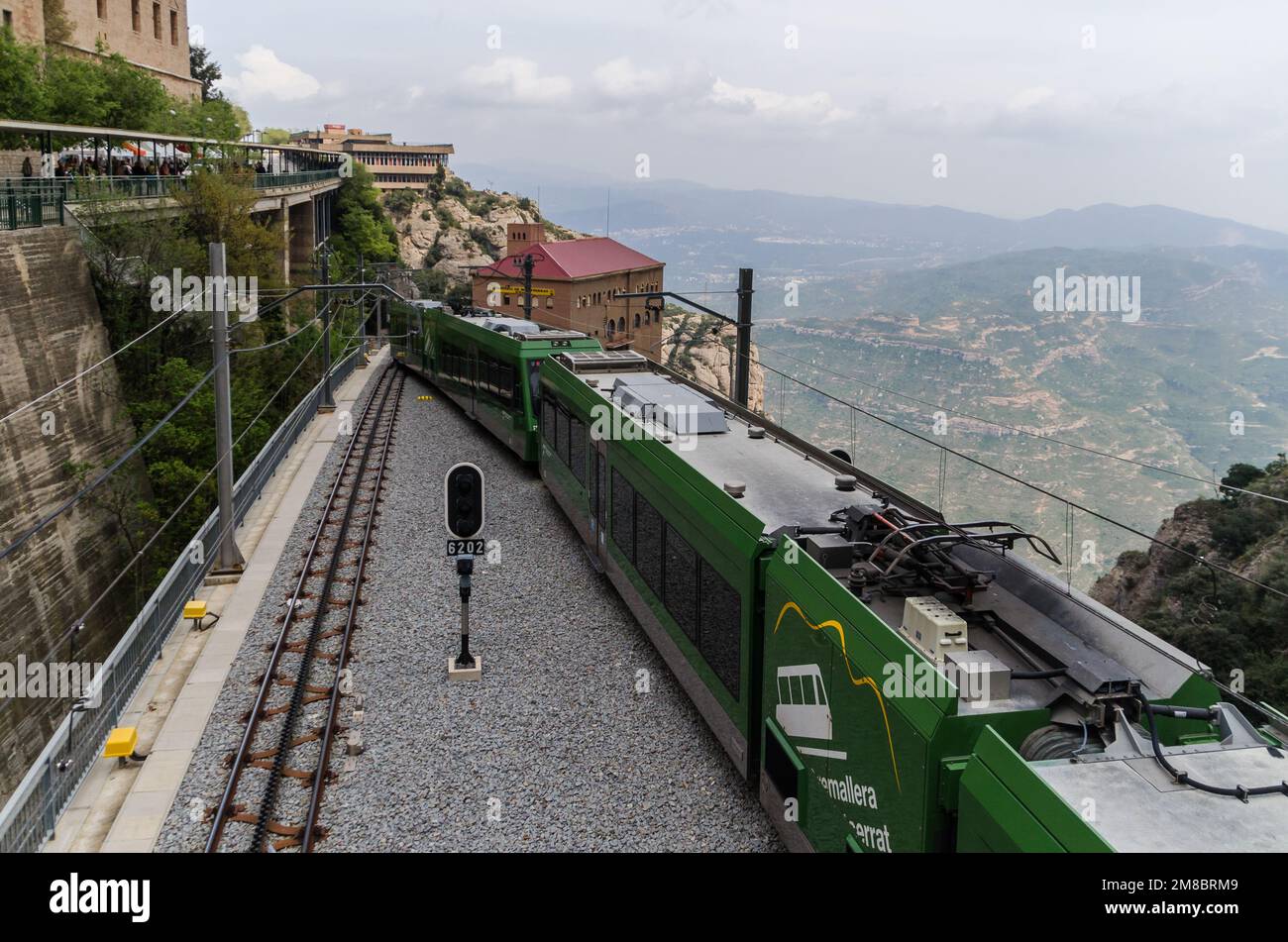 Train to Montserrat, Arrived to Its Destination Stock Photo - Alamy