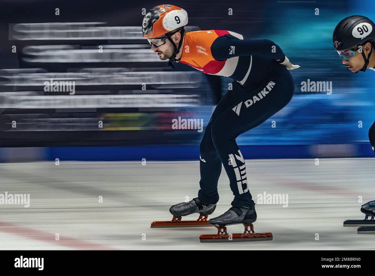 GDANSK - Poland, 13/01/2023, Itzhak De Laat during 1000 meters on day 1 ...
