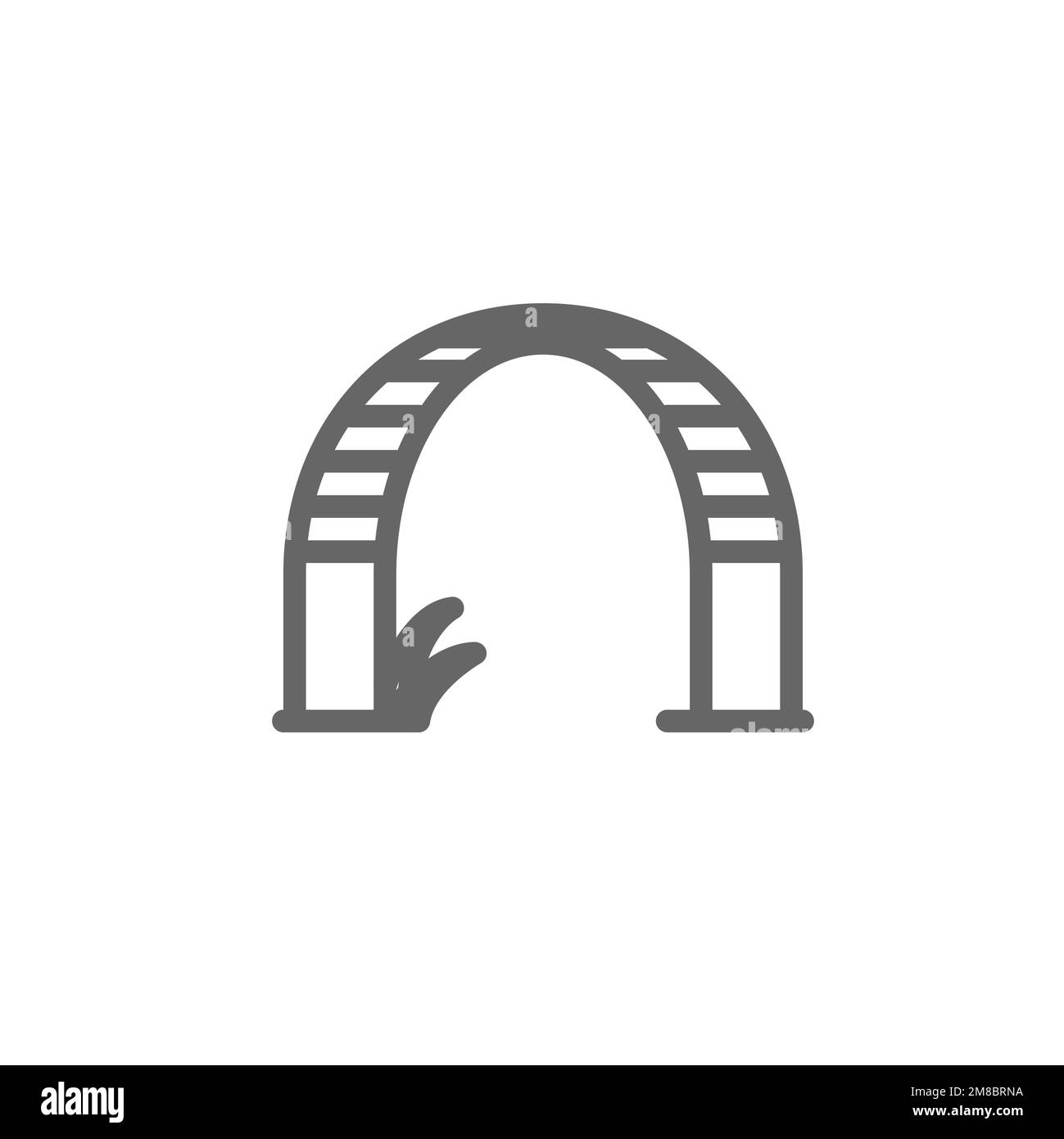 Arch line icon, graphic resource template, vector illustration Stock ...