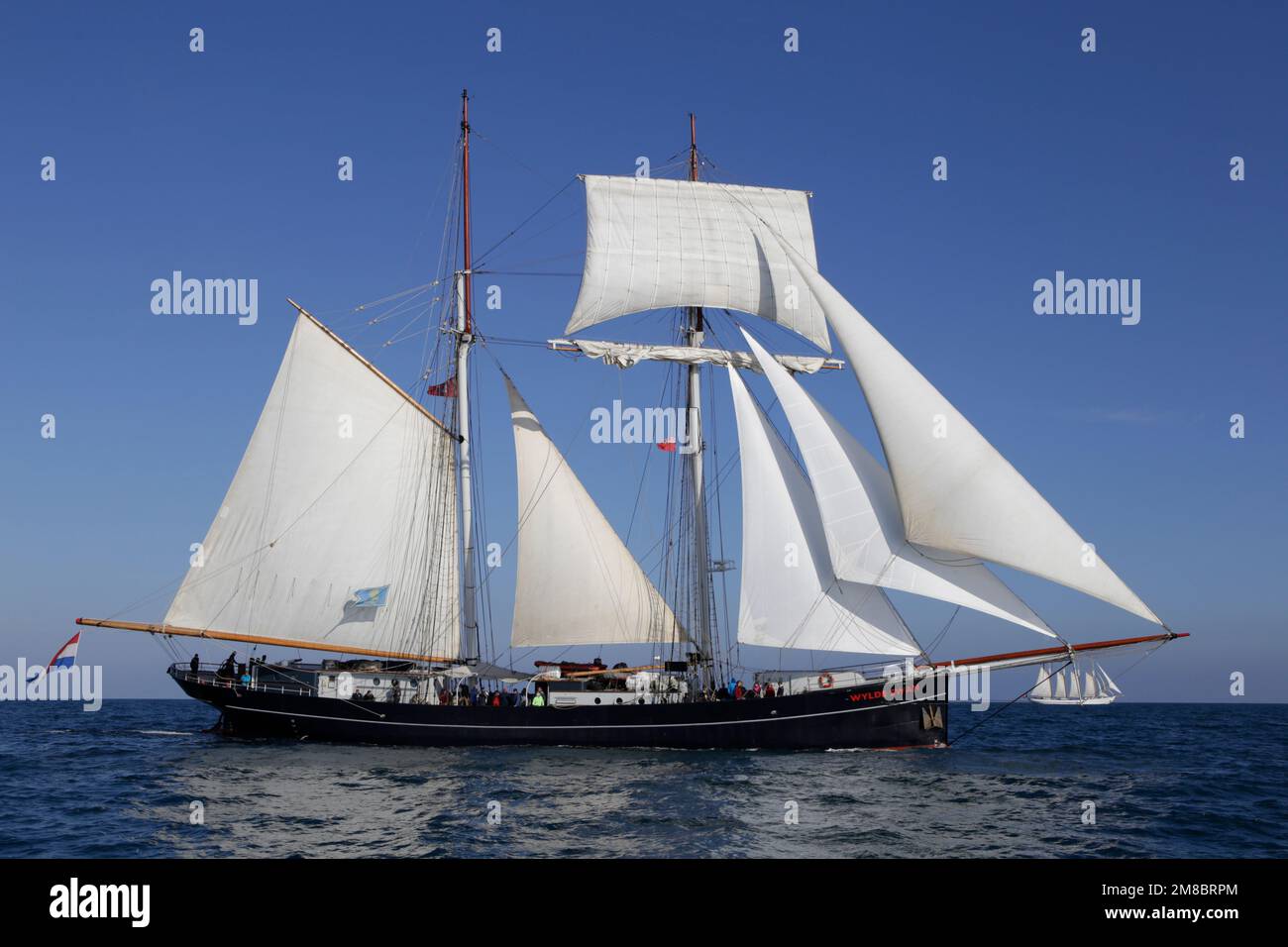 Dutch Topsail schooner Wylde Swan, Torbay race start, 2017 Stock Photo ...