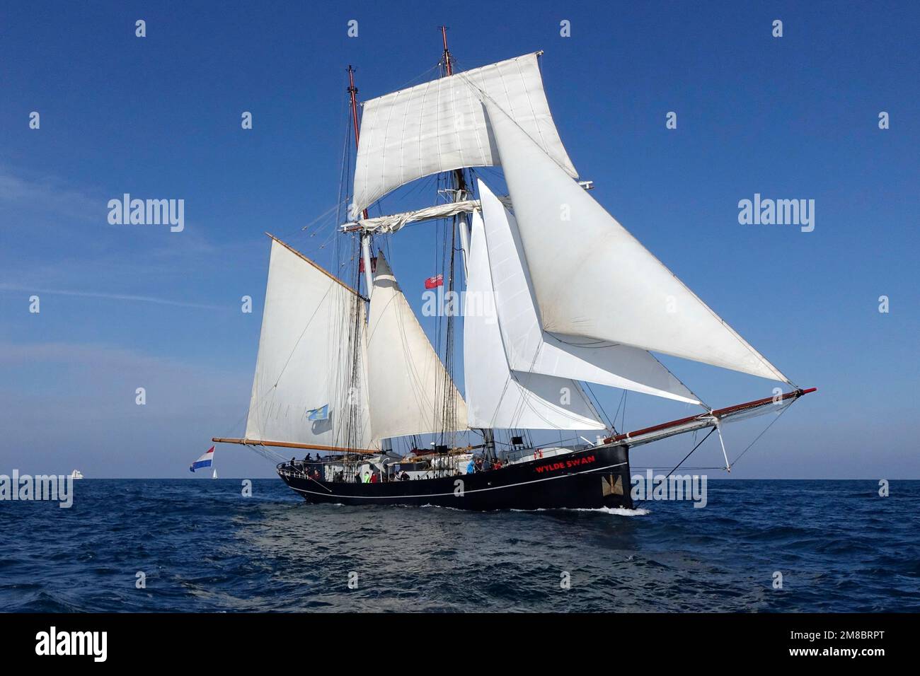 Dutch Topsail schooner Wylde Swan, Torbay race start, 2017 Stock Photo ...