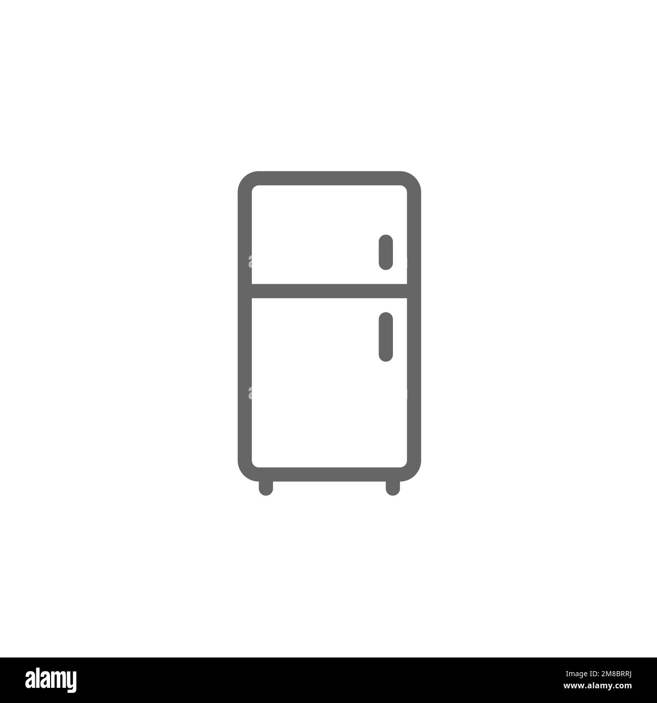 Refrigerator line icon. Graphic resource template, vector illustration ...