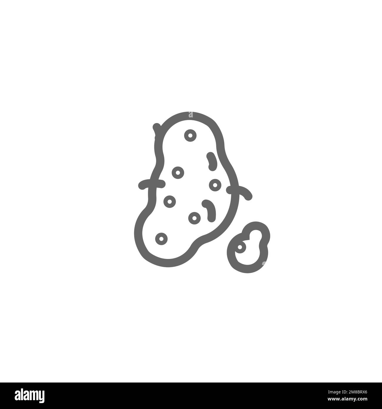 Bacterial line icon, graphic resource template, vector illustration ...