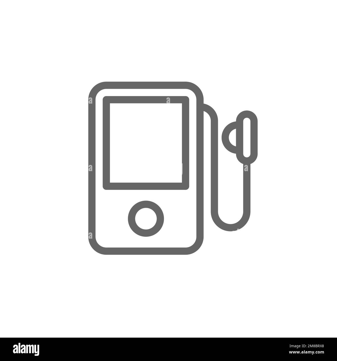 MP3 line icon. Graphic resource template, vector illustration Stock ...