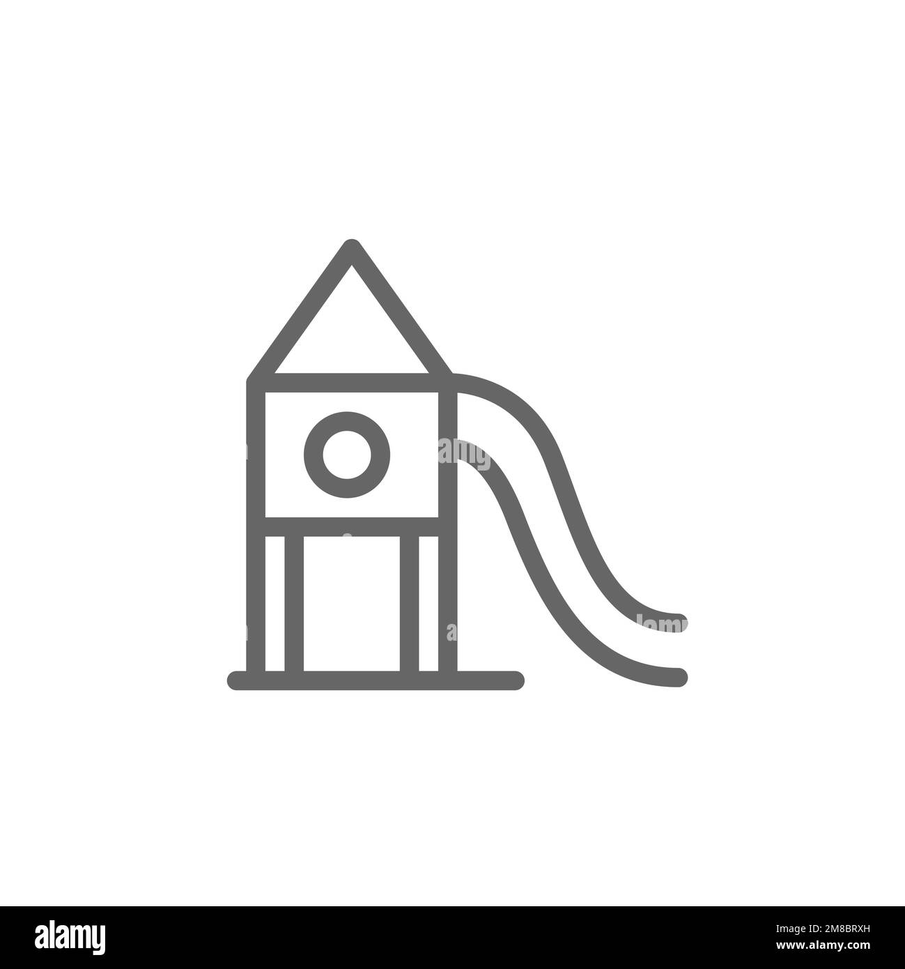 Child slide line icon, graphic resource template, vector illustration ...