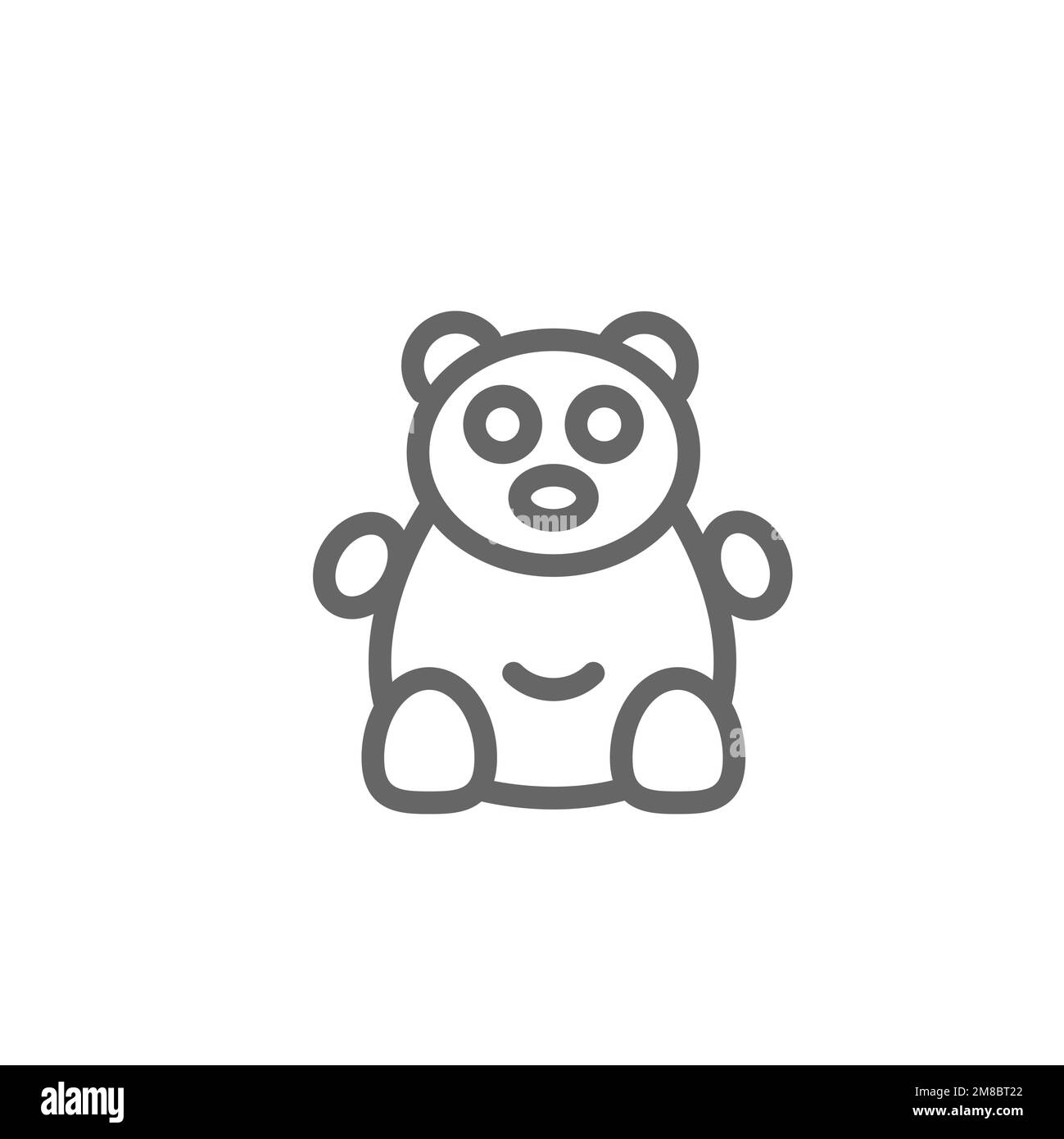 Teddy bear line icon, graphics resource template, vector illustration ... Teddy bear line icon, graphics resource template, vector illustration ...