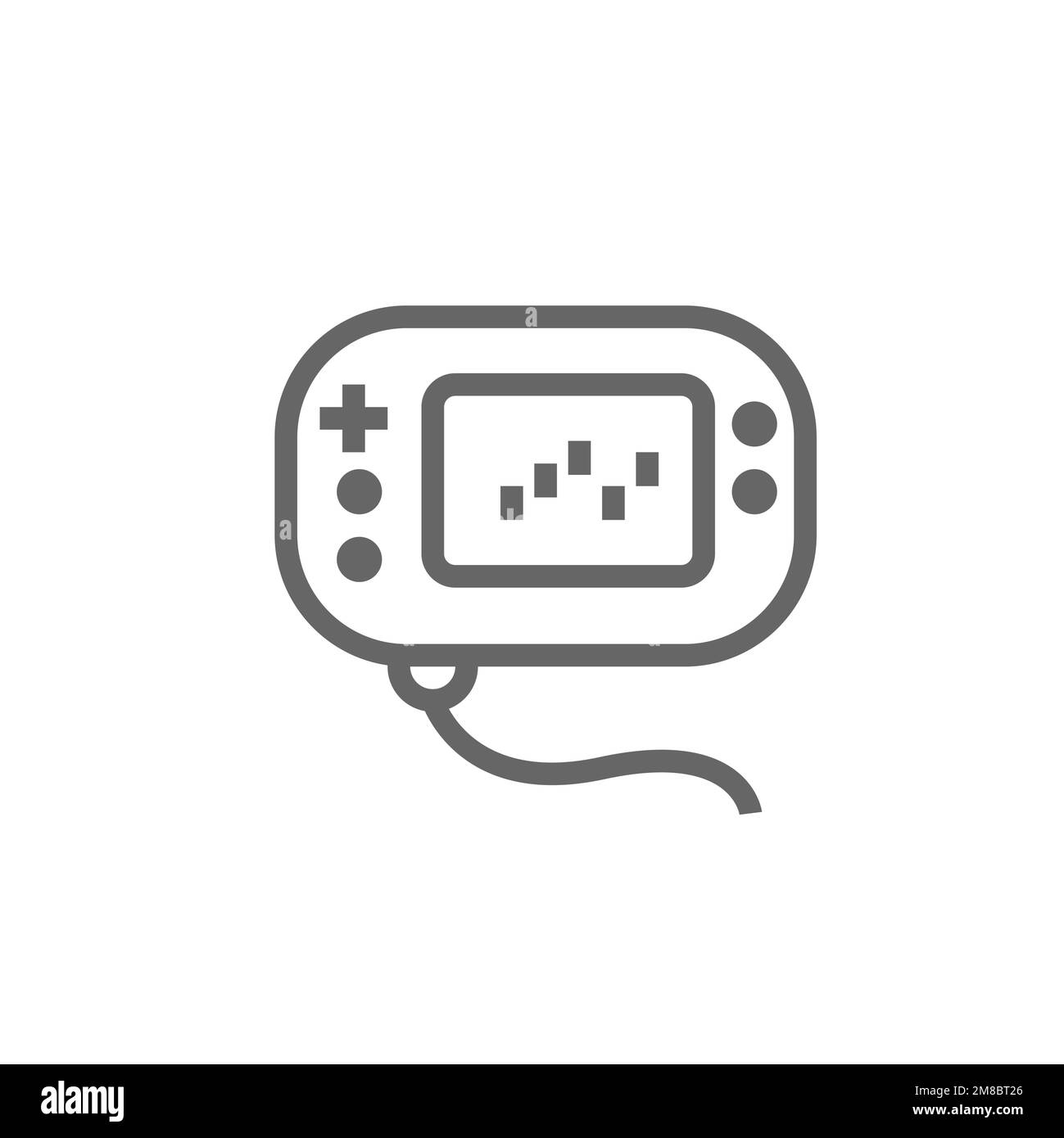 Game console line icon, graphics resource template, vector illustration ...