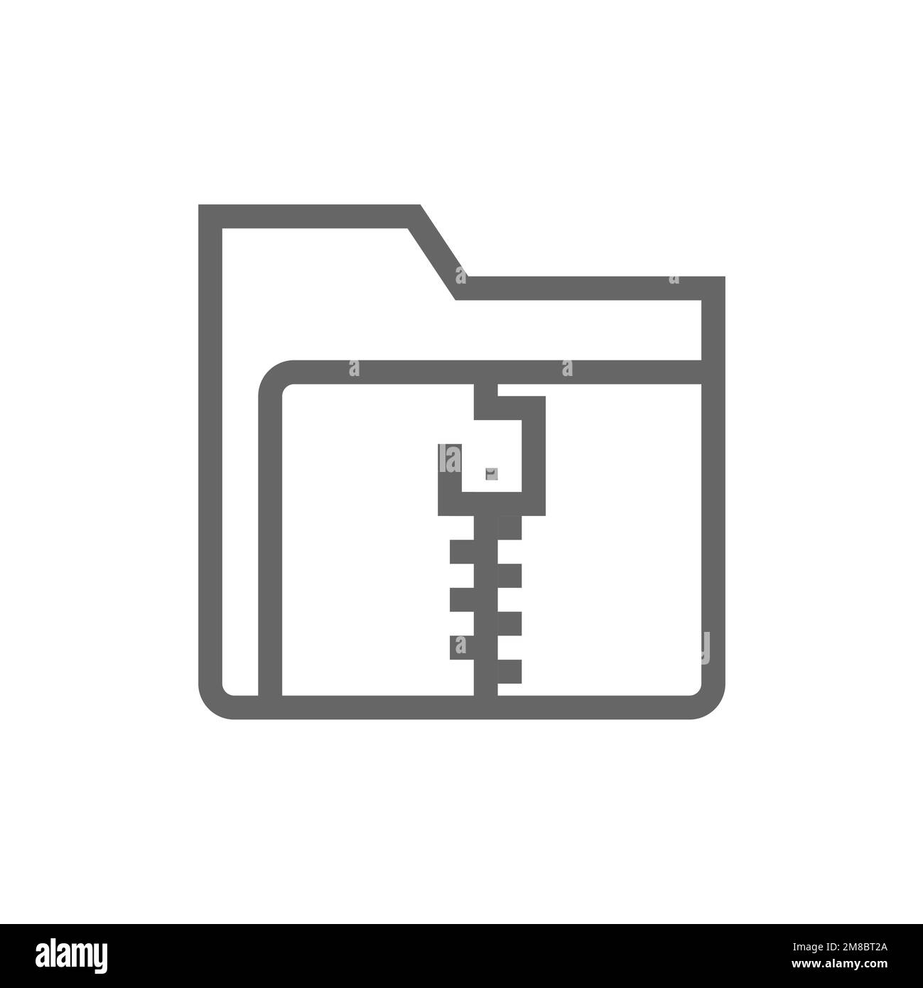 Compressed folder line icon, graphic resource template, vector ...