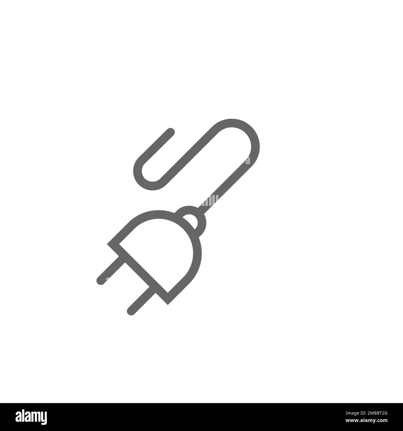 Power plug line icon, graphic resource template, vector illustration ...