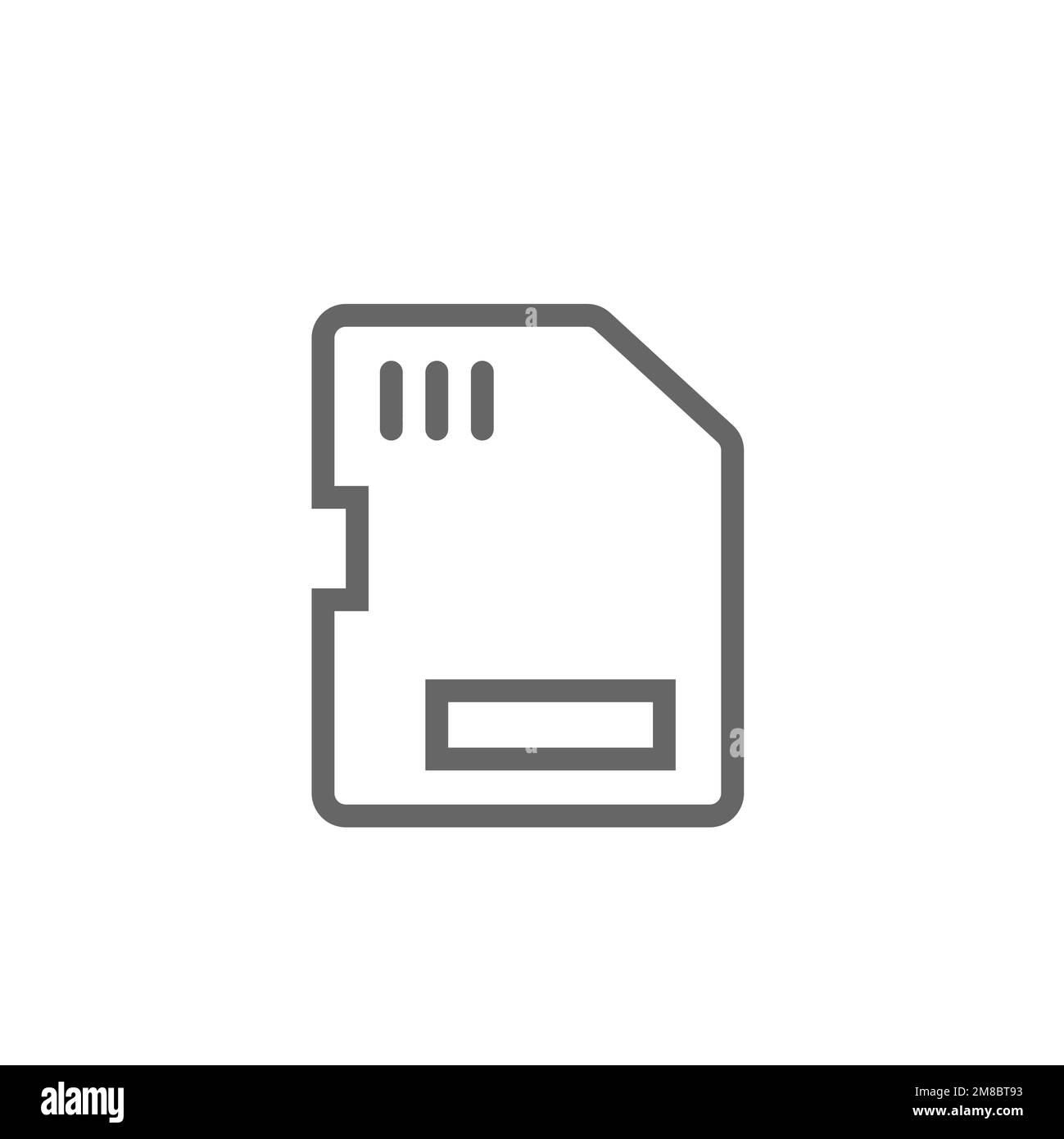Flash card line icon, graphics resource template, vector illustration ...