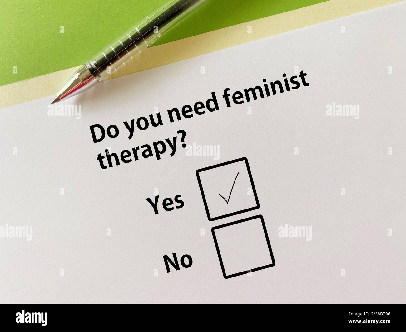 A person is answering question about counseling and therapy. She needs ...